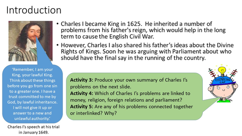 Why did Charles I decide to rule without Parliament in 1629? | Teaching ...