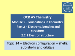 Electron configuration – shells, sub-shells and orbitals - OCR AS ...
