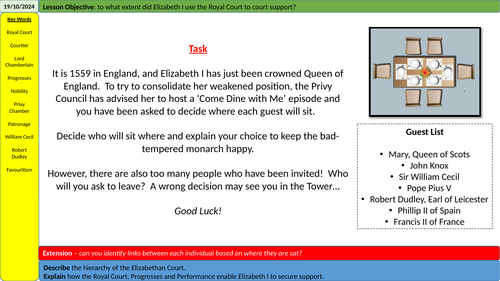 Life in the Royal Court of Elizabeth I - Performance and Progresses ...