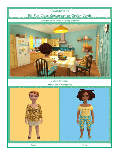 Quantifiers Conversation Order Cards | Teaching Resources