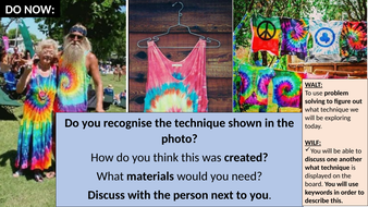 Textile Techniques - Tie Dye Lesson | Teaching Resources