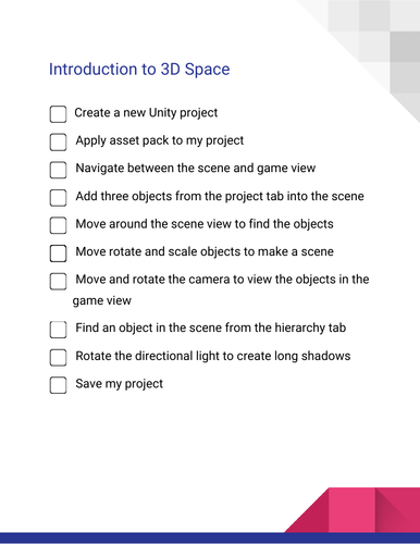 Introduction to 3D space | Teaching Resources