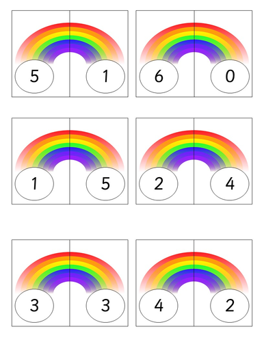 Reception/Year 1 - Number bonds to 5 6 and 10 worksheets | Teaching ...
