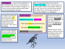 War Poetry In Flanders Fields | Teaching Resources