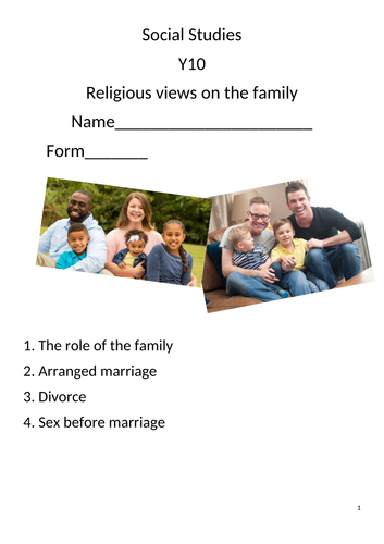 Religion and family life | Teaching Resources