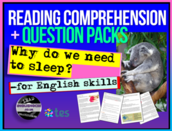 The Importance of Sleep Reading Comprehension | Teaching Resources