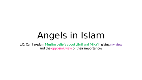 Angels in Islam AQA GCSE RE Spec A | Teaching Resources
