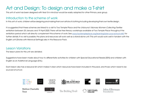 UPPER KS2- Art and Design: Designing and making a T-shirt | Teaching ...