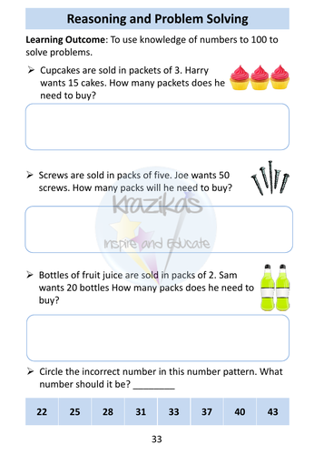 AQA Entry Level Maths: Numbers to 100 | Teaching Resources