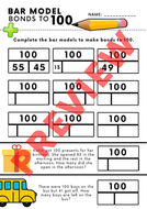 Number Bonds To 100: Bar Model Practise Worksheets | Teaching Resources