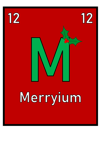 Christmas Science Elements Display | Teaching Resources