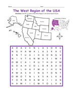 WESTERN REGION OF THE UNITED STATES - Printable handout | Teaching ...