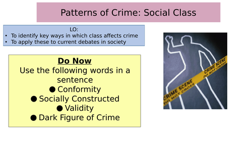 Patterns of Social Class and Crime | Teaching Resources