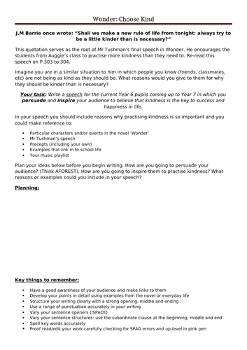 Wonder: Year 7 Full Scheme of Work | Teaching Resources