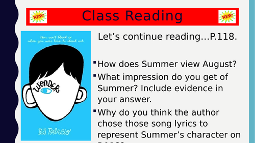 Wonder: Year 7 Full Scheme of Work | Teaching Resources