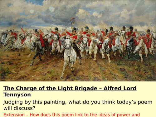Charge of the Light Brigade - Full lesson | Teaching Resources