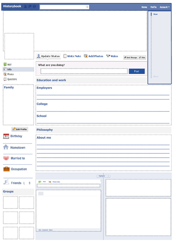Historybook - A facebook styled biography template | Teaching Resources