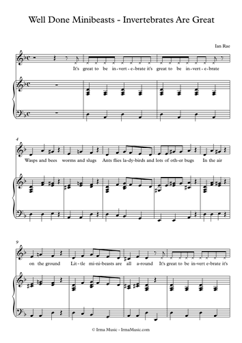 Well Done MiniBeasts - Invertebrates Are Great - Total Song Pack ...