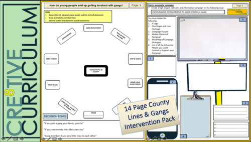 County Lines and Gangs Intervention Booklet | Teaching Resources