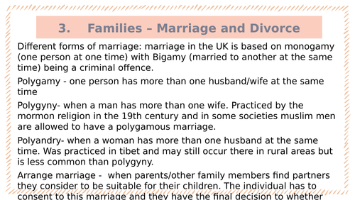 AQA GCSE Sociology Revision Families Paper One | Teaching Resources