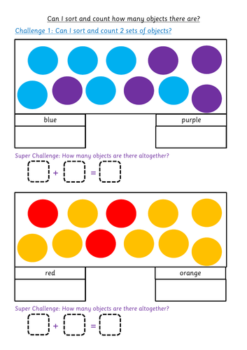 KS1 Maths Counting and Sorting Objects | Teaching Resources
