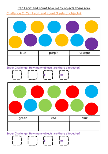 KS1 Maths Counting and Sorting Objects | Teaching Resources