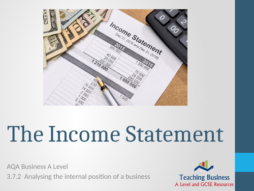 AQA Business - Income Statements | Teaching Resources