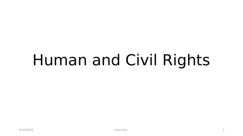 Global Politics: Human and Civil Rights | Teaching Resources