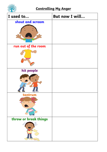 Controlling my Anger worksheet | Teaching Resources