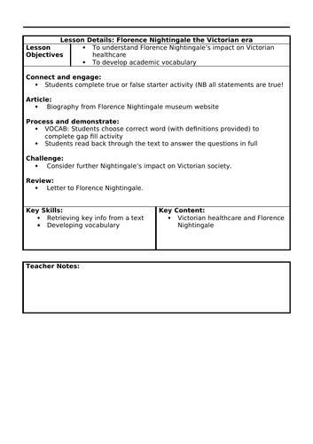 Florence Nightingale and Victorian era comprehension | Teaching Resources