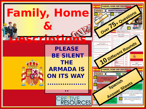 Family Home Descriptions Spanish MFL Quiz | Teaching Resources