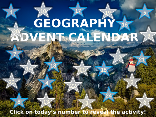 Christmas Advent Calendar - Geography | Teaching Resources