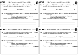 Error Intervals - GCSE Questions - Foundation - AQA | Teaching Resources