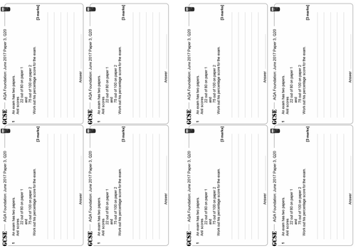 Percentage Problems: Calculator - GCSE Questions - Foundation - AQA ... Percentage Problems: Calculator - GCSE Questions - Foundation - AQA ...