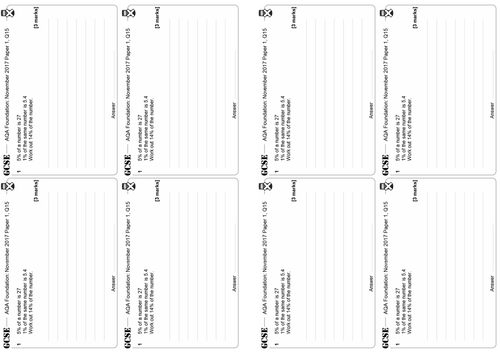 Percentage Problems Non Calculator Gcse Questions Foundation Aqa Teaching Resources