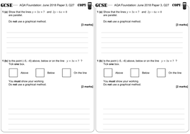 Calculating the Equation of Parallel Lines - GCSE Questions ...