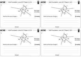 Basic Angle Facts - GCSE Questions - Foundation - AQA | Teaching Resources