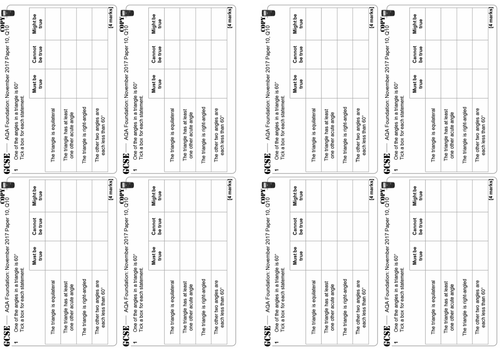 Angles In Polygons Gcse Questions Foundation Aqa Teaching Resources
