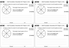 Area & Circumference of a Circle - GCSE Questions - Foundation - AQA ...