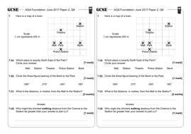 Scale Drawings & Bearings - GCSE Questions - Foundation - AQA ...