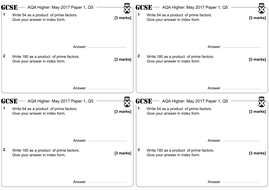 Prime Factorisation in Index Form - GCSE Questions - Higher - AQA ...