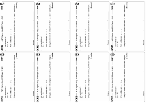 Combining Ratios - GCSE Questions - Higher - AQA | Teaching Resources Combining Ratios - GCSE Questions - Higher - AQA | Teaching Resources