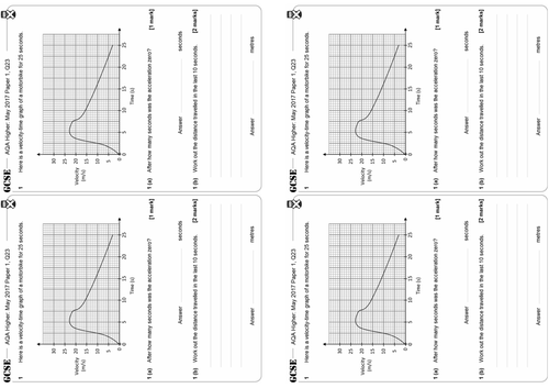Velocity-Time Graphs - GCSE Questions - Higher - AQA | Teaching Resources Velocity-Time Graphs - GCSE Questions - Higher - AQA | Teaching Resources