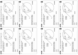 Circle Theorems - GCSE Questions - Higher - AQA | Teaching Resources