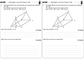 Problems With Pythagoras & Trigonometry - GCSE Questions - Higher - AQA ...