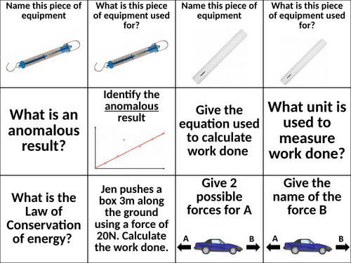 Forces and Motions Revision KS3 | Teaching Resources
