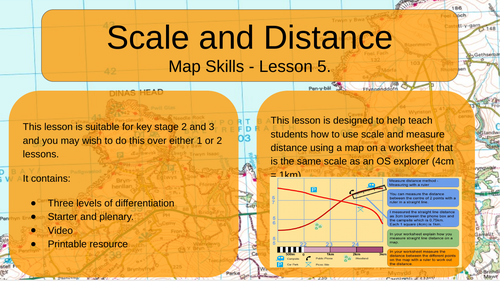 Map Skills - Measuring distance and scale | Teaching Resources