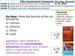 GCSE Chemistry - Outstanding Ionic Bonding Lesson | Teaching Resources