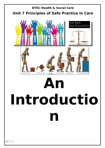 BTEC Level 3 Health and Social Care Unit 7 Principles of Safe Practice ...