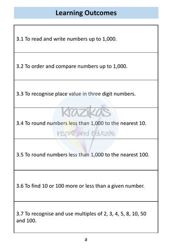 AQA Entry Level 3 Maths - Numbers to 1000 Workbook | Teaching Resources